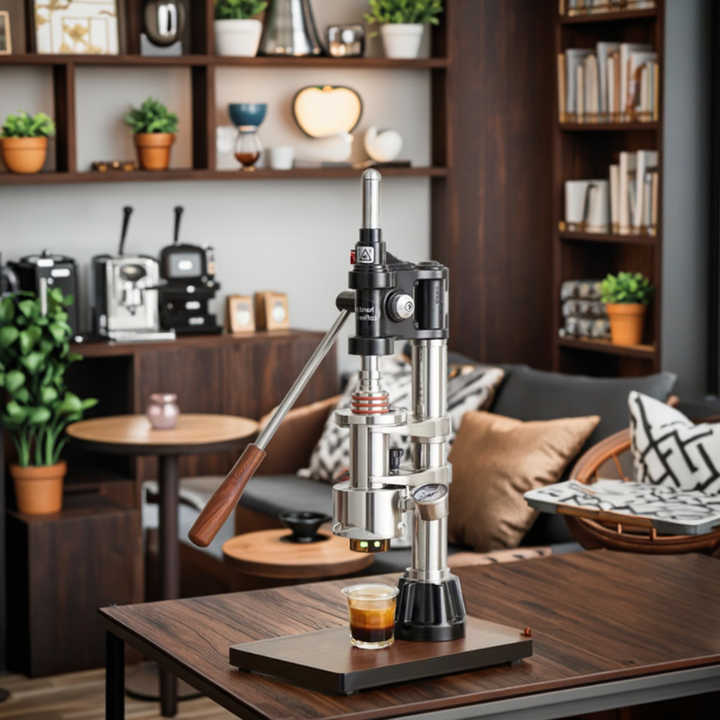 Manual Lever Espresso Maker Machines Coffee Been Extract Steady Base ...