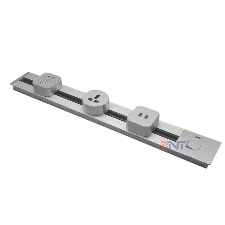 Removable Track Socket 220V/110V Desktop Wall Power Track System With ...