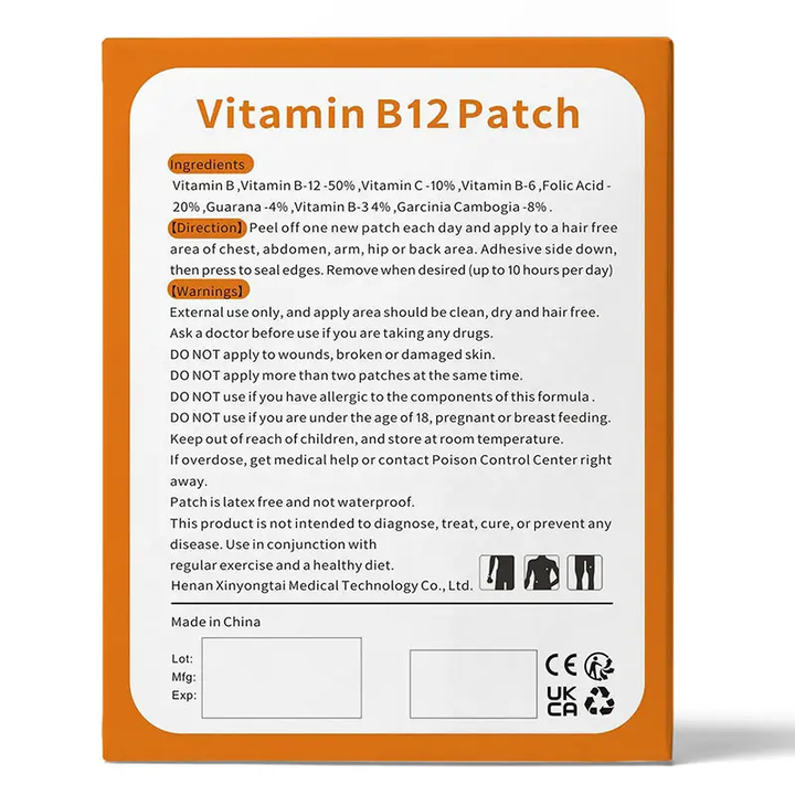 Vitamin B12 Energy Patches - Effective Private Label Supplement