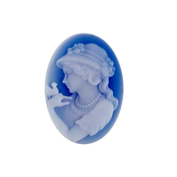 Blue Carved Agate Stone Antique Cameo Jewelry Making & ODM