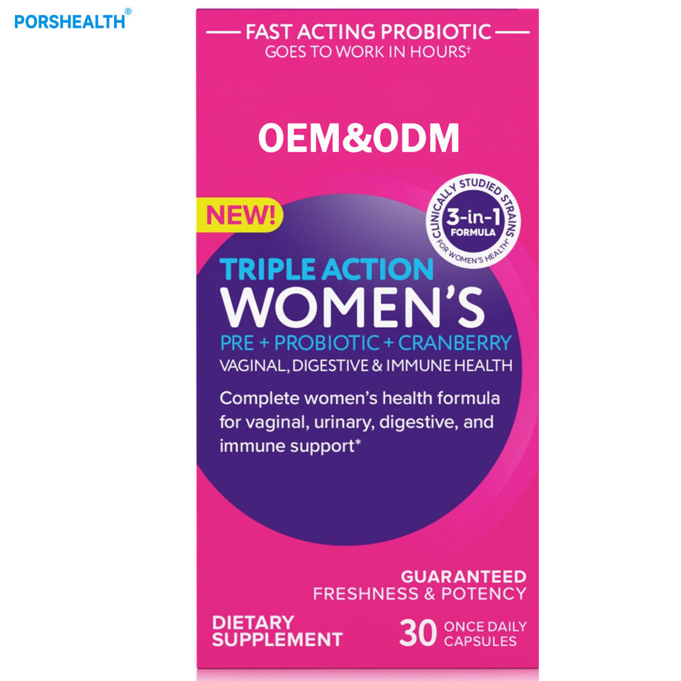 Triple Action Women's Probiotic Capsules 30 Count 10-800 Billion CFU/g ...
