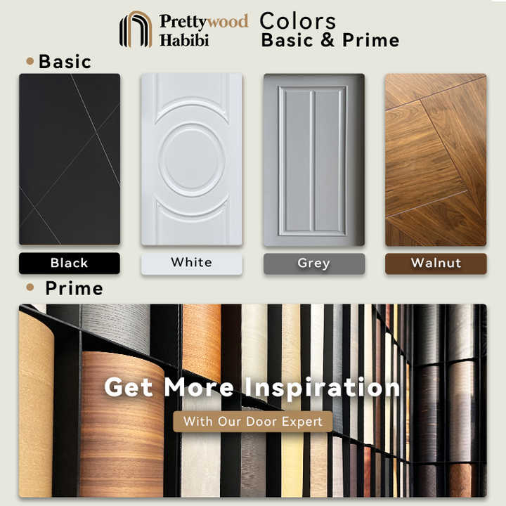 Prettywood Traditional Design Prehung Rise Panels Solid Walnut Interior ...