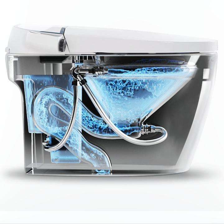 Auto Sensor Flush One Piece Smart Bidet Toilet Electric Bathroom ...