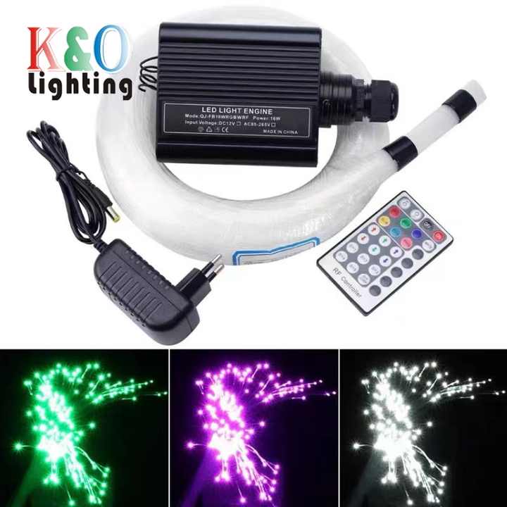 16w Color Changing Fiber Optic LED Lights Programmable for Art Home Car ...