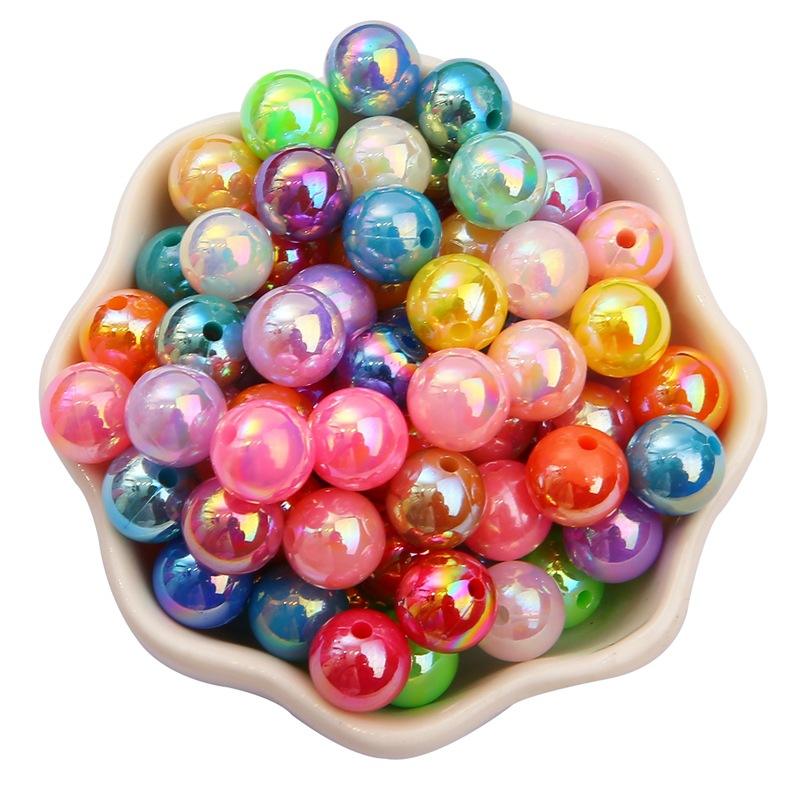 6/8/10mm 100pcs AB Color Round Beads DIY Handmade Beaded Loose Shiny ...