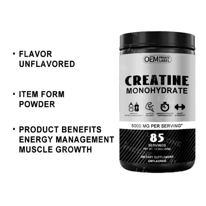 OEM/ODM Creatine 300 Grams - Pure Raw Monohydrate Powder