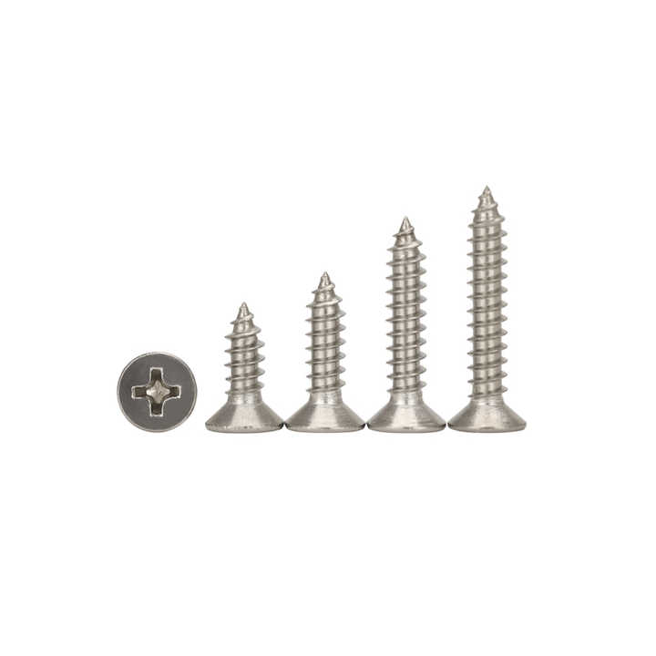 Phillips Stainless Steel 304 Self-Tapping Screws Flat Cross Recessed Countersunk Head GB846 ...