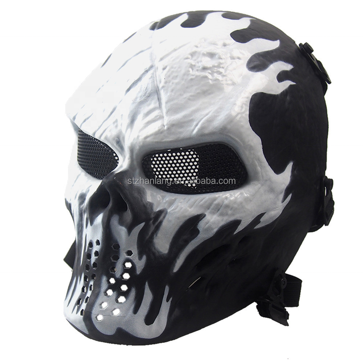 BB Game Tactical Full Face Protect Safety Mask for CS Cosplay Halloween ...