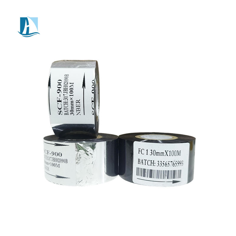 30mm*100m Hot Coding Foil Black 30mm Width Expiry Lot Number Date Hot ...