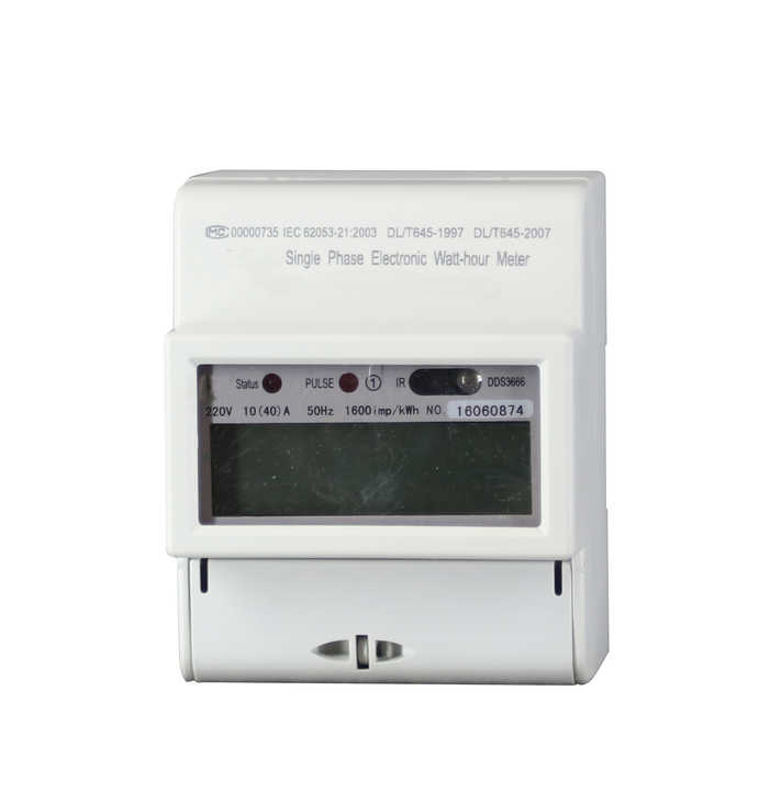Single-Phase Smart Electric Meter with RS485 Modbus RTU LCD Display and Built-In Bi-Directional ...