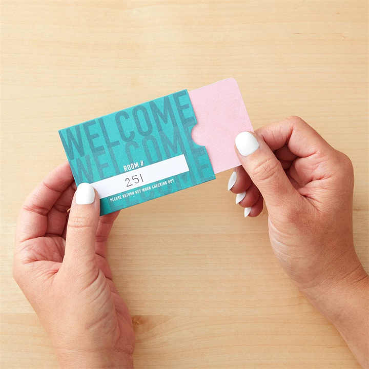 Custom Key Sleeve for Residents, Room Card Envelope for Motel, Business ...