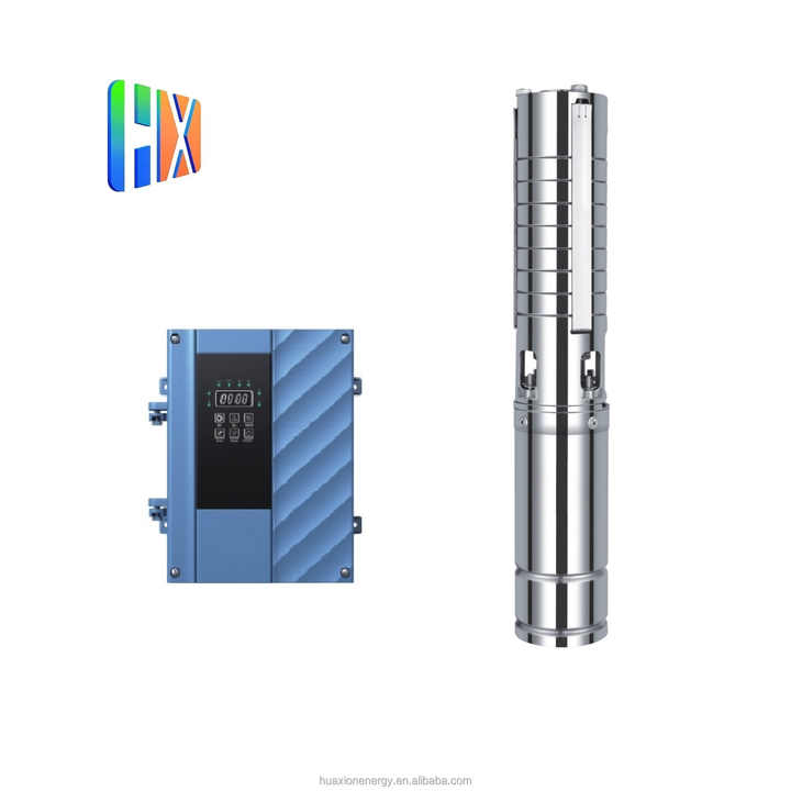 2HP High-Pressure 1500W Solar Water Pump System Stainless Steel Deep ...