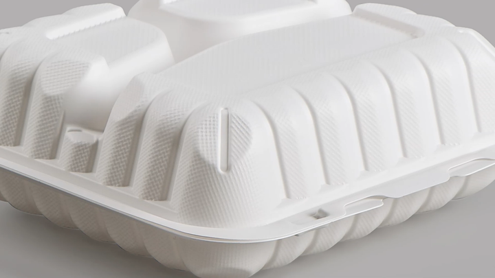 9x9 inch 3 Compartments Meal Freezer Biodegradable Container With lids ...