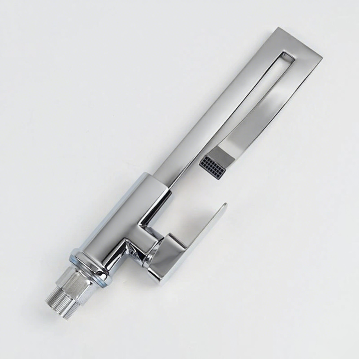 Luxury Gold Tall Basin Mixer Faucet Hot Cold Water Zinc Alloy Metal Tap ...