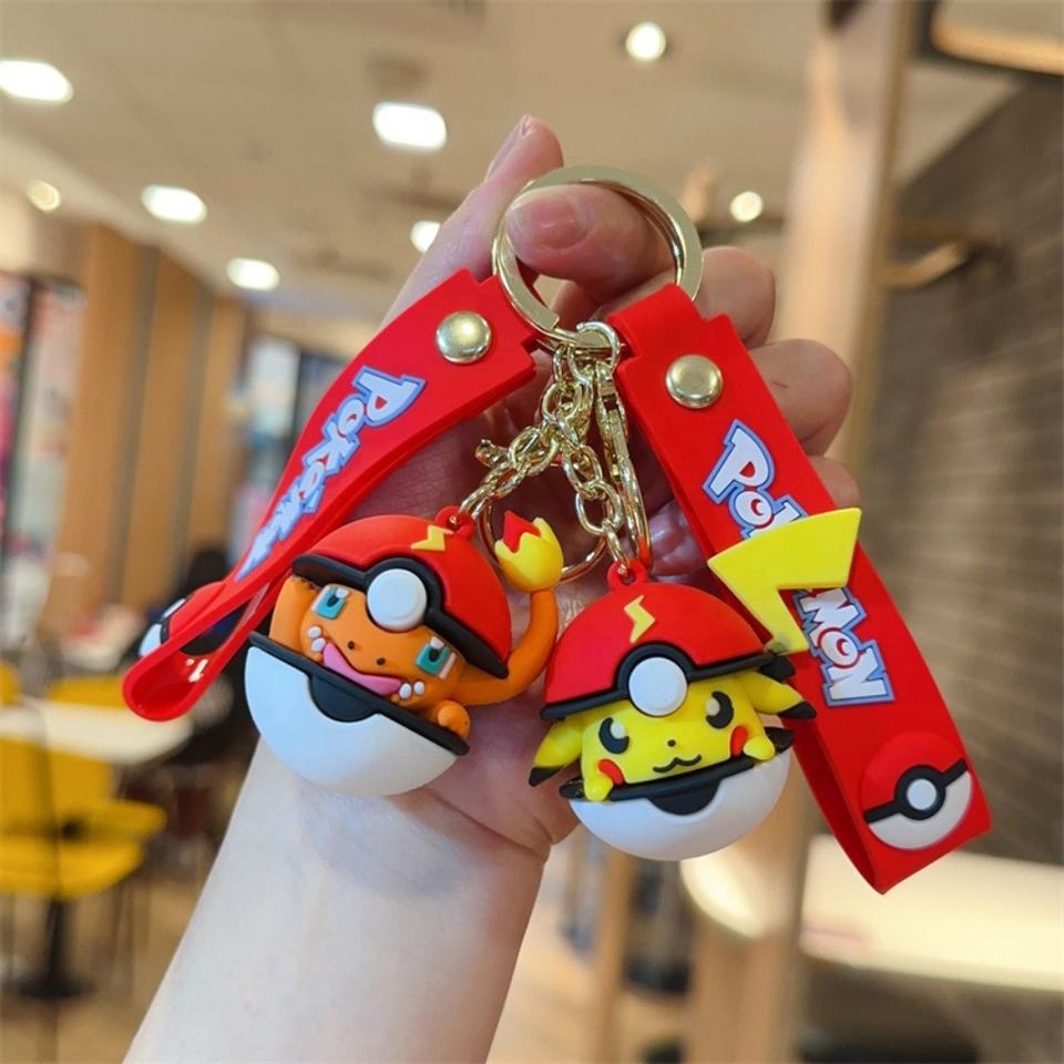 Poke Ball Keychain - Stylish Poke Ball Keychain, Great for School Bags ...