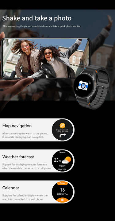 2024 Smartwatch Blood Pressure BT Cal Sport Heart Rate Tracker