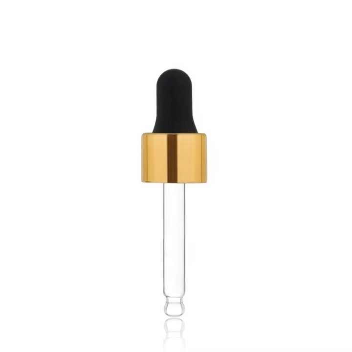 18mm Gold Aluminum Covered Dropper Cap for Essential Oils