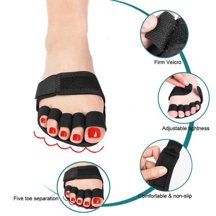 5 Toes Half Palm Yoga Ballet Socks Hallux Valgus Overlap Hammer Toe ...