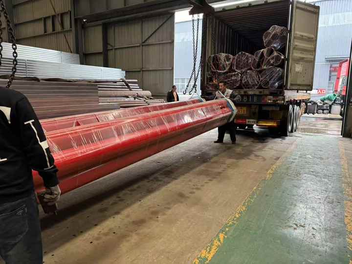ASTM Fire Fighting Pipes Fire Protection System Red Coated Round Steel ...