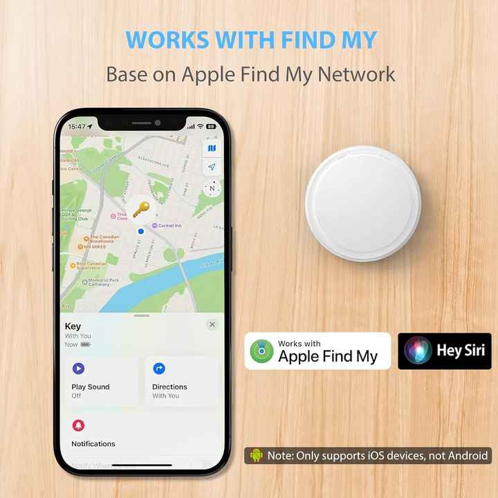 IPX7 Waterproof Smart GPS Tracker Locator Air Tags Key Finder for Apple ...