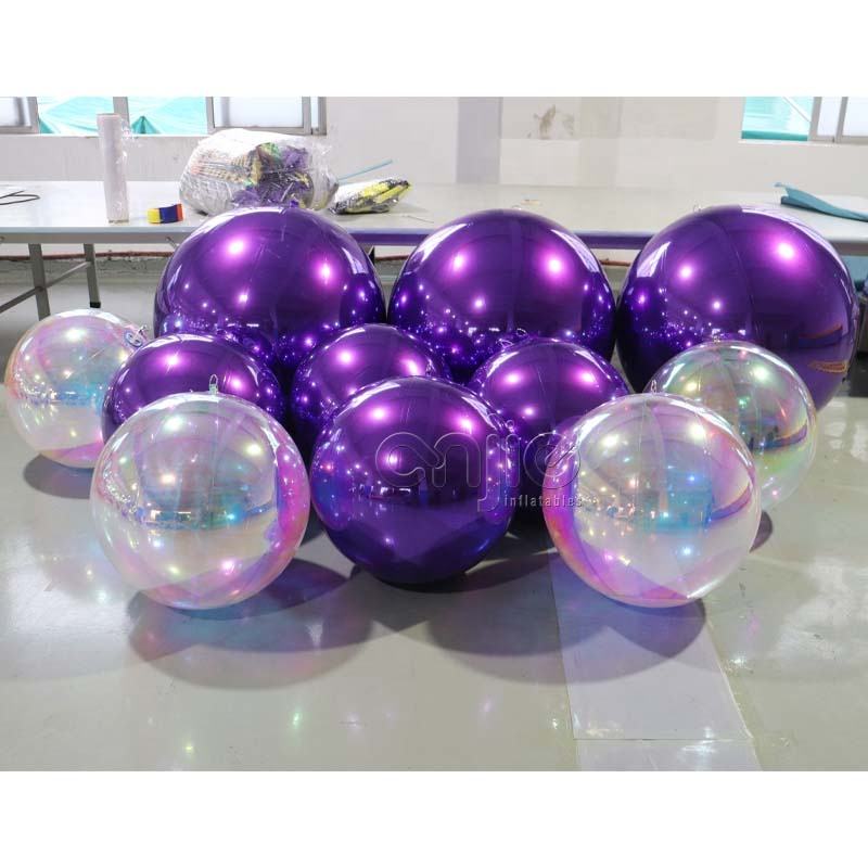 Giant Hanging Inflatable PVC Disco Mirror Ball, Iridescent Shiny ...