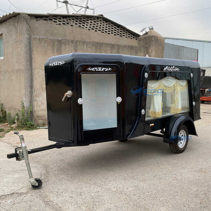2-wheeled black luxury hearse Funeral hearse car Electric carriage for ...