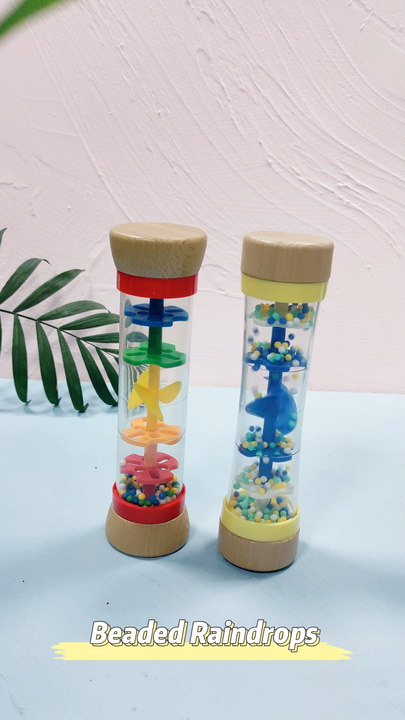 Musical Instruments Rain Tube Montessori Beaded Raintdrops