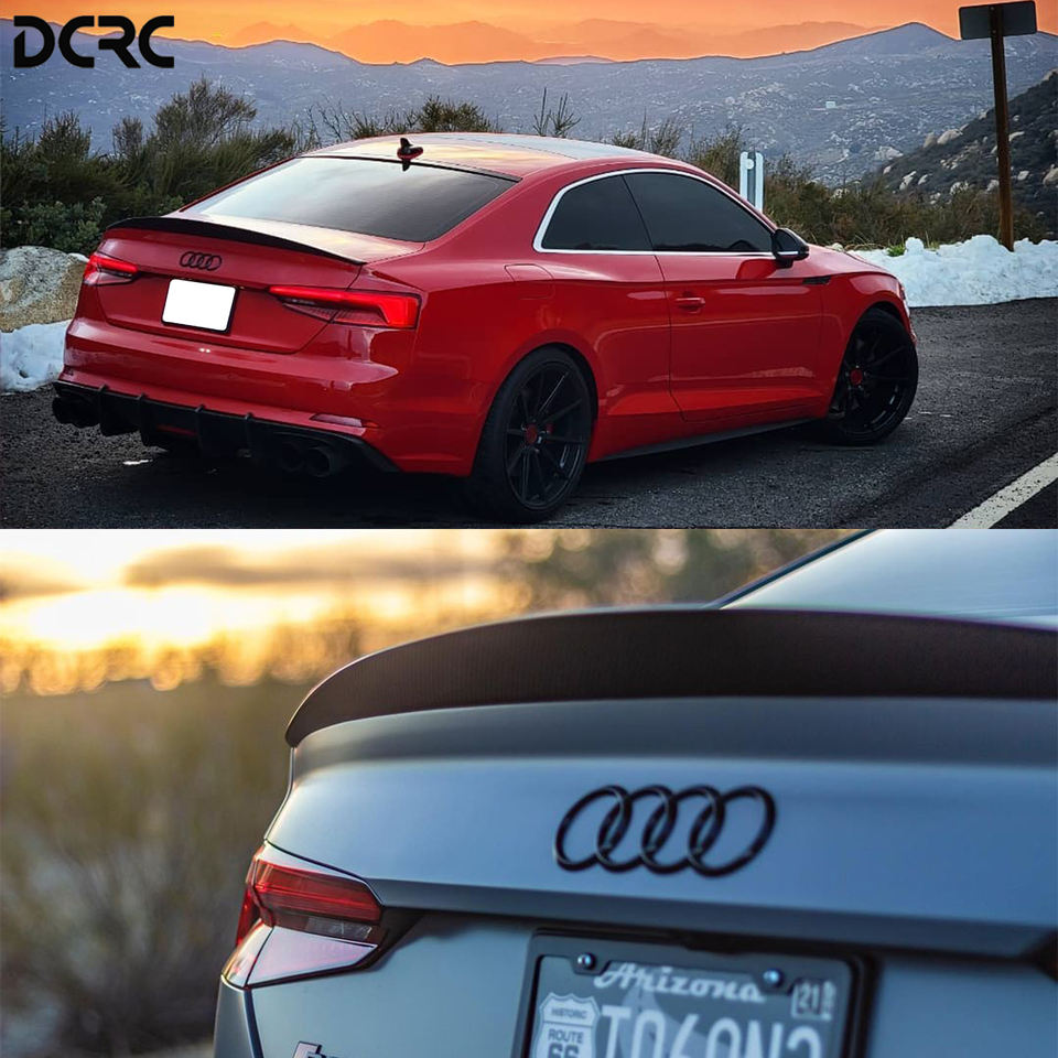 For AUDI A5 S5 RS5 B9 2Door Coupe HK Style Carbon Fiber Rear Spoiler ...