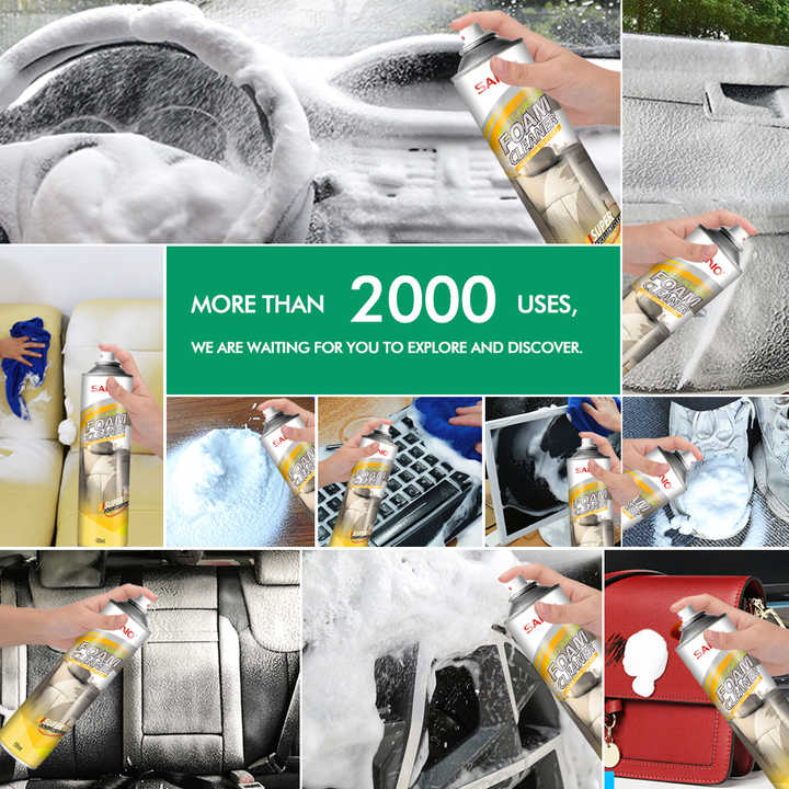 SANVO Auto Care 650ml All Multifunction Multipurpose Foam Cleaner Car Interior and House ...