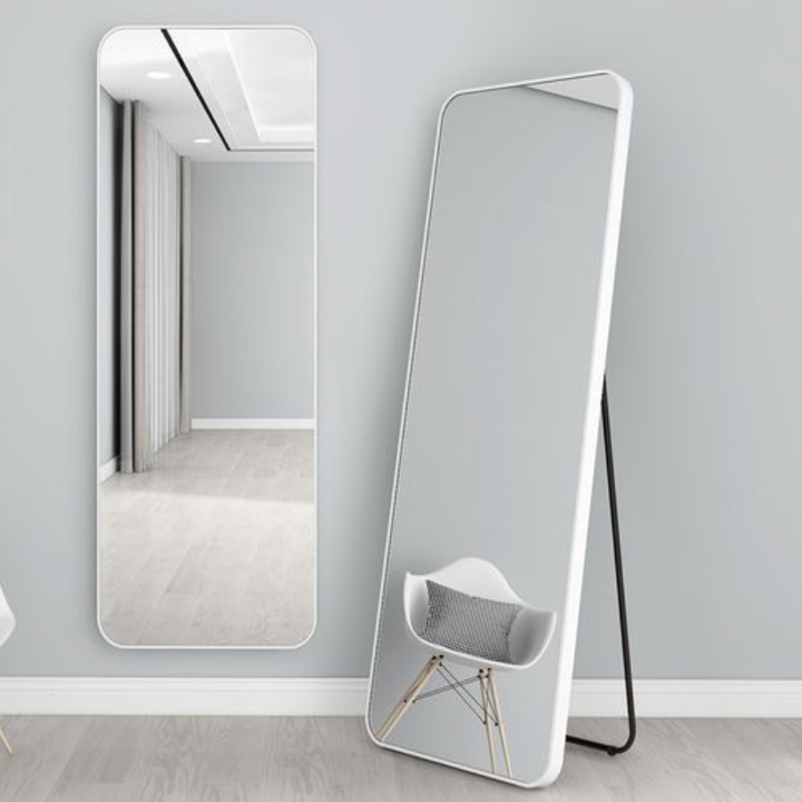 Aluminum Frame Full Body Floor Dressing Mirror Back Panel Full Length ...