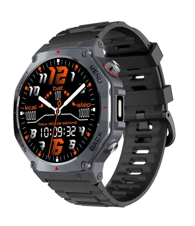 Smartwatch Round Touch Screen Outdoor 3ATM Rugged Sport Digital BT Call ...