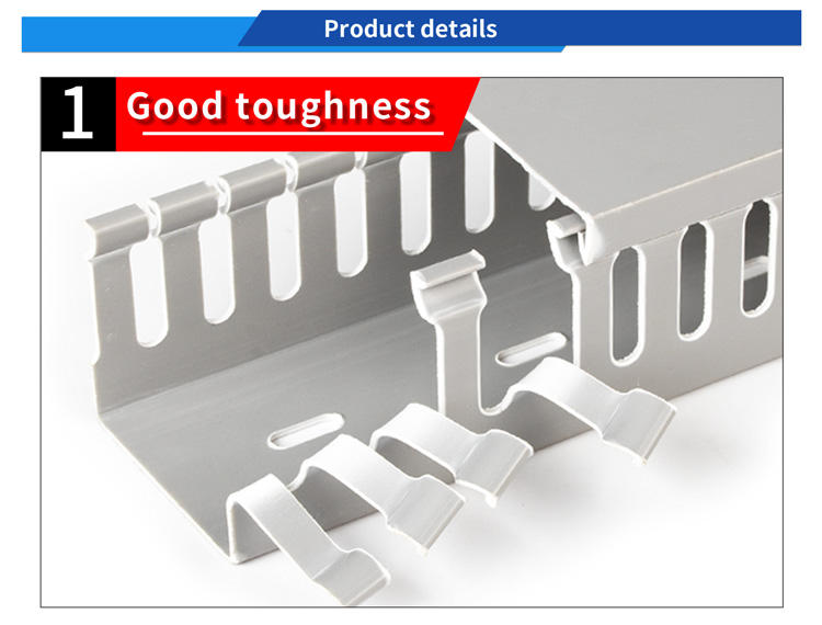 Factory direct supply PVC slotted cable trough gray blue (wiring pipe ...