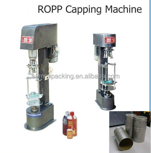 Semi-Automatic Ropp Beverage Screw Glass Bottle Lug Capping Oil Juice ...