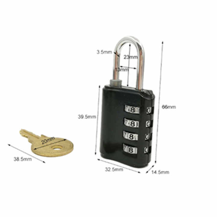 Resettable 4-Digit Password Lock for Traveling Security