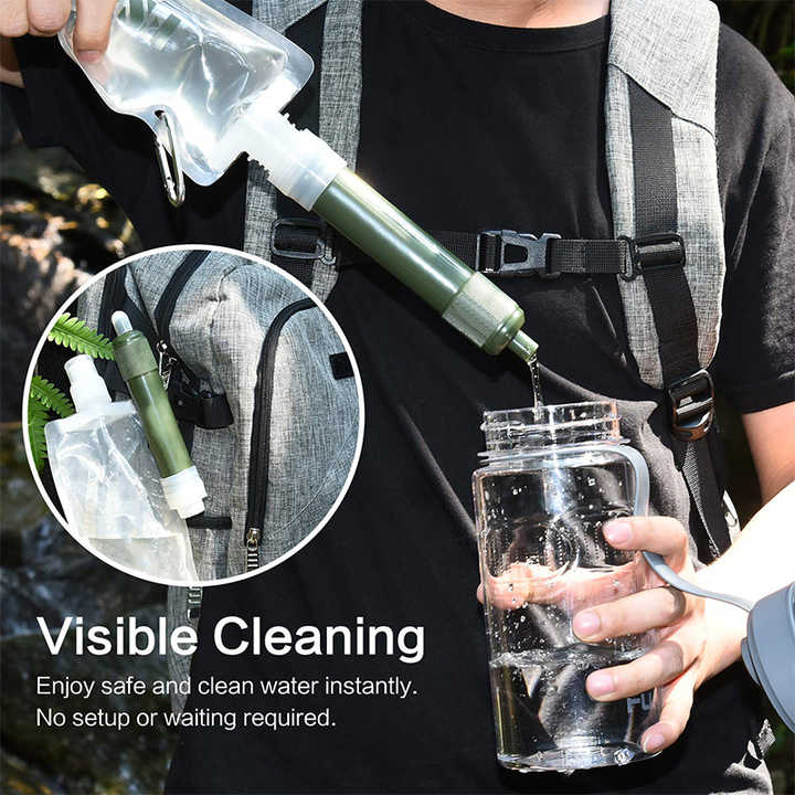Portable Water Purifier Straw - Outdoor Survival Filter