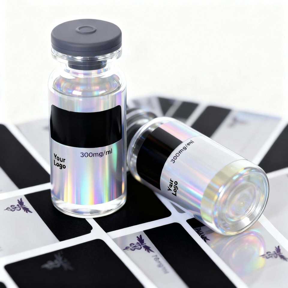 Customized Waterproof BOPP Pharmaceutical Laboratory Holographic 3ml ...