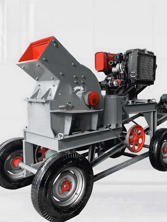 Portable Small Diesel Engine Hammer Mill Crusher Metal Shredder