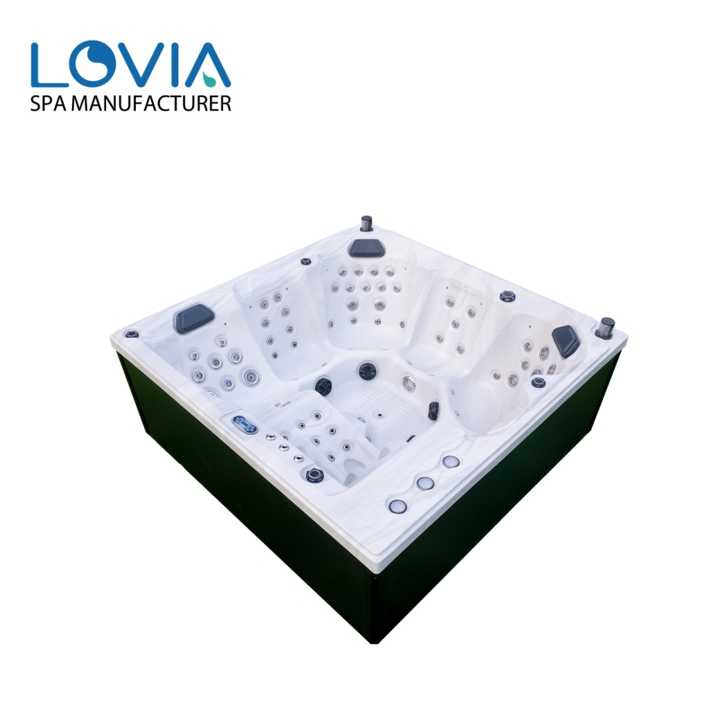 Custom Modern Luxury 6-Person Freestanding Stone Acrylic Whirlpool Hot ...