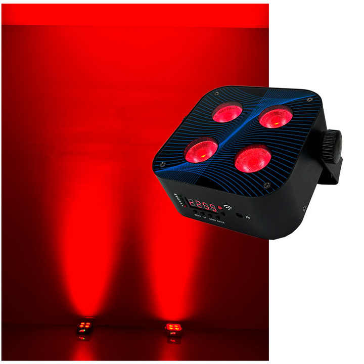 IR4 Mini Uplights 4X18W Battery Spotlight 4 LEDs Wireless DMX IR Remote ...