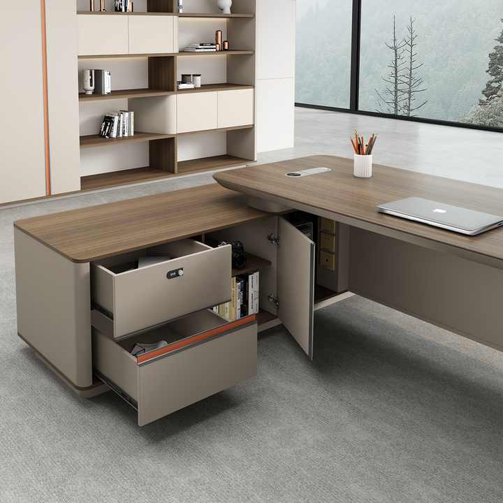 Modern Office Furniture Large Executive CEO Boss Office Desk with Side ...