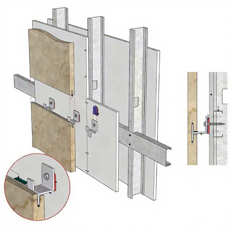 Easy-to-install Stainless Steel up and Down Brackets for the Curtain ...
