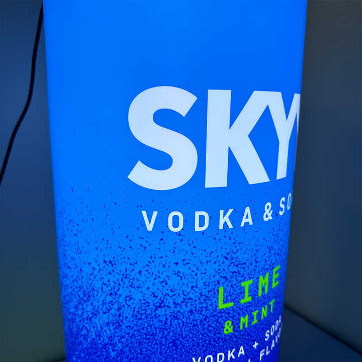 Custom Glowing Acrylic Sign Cylinder Soda Can Advertising Light Box ...