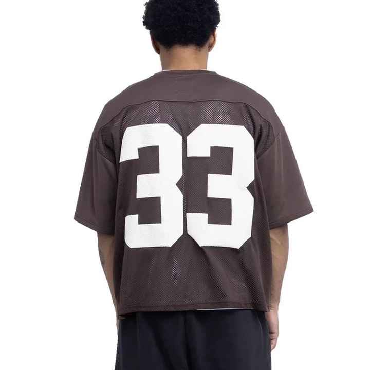Custom Printed Oversized Mesh Jersey - Unisex Retro Soccer Top
