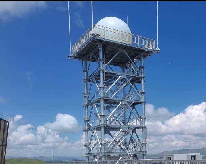Airport VTS Weather Radar Tower Hot Dip Galvanized Steel 15M-200M ...