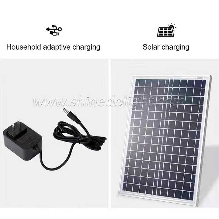 Rechargeable Standing Fan with Solar Panel - Shinedo SD-SF002