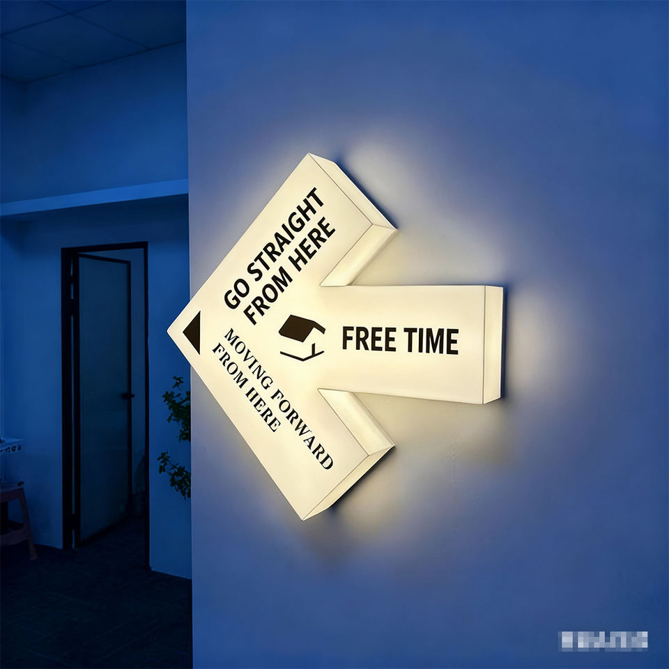 Acrylic Rectangle Light Box Advertising Sign Wall-mounted/Hanging ...