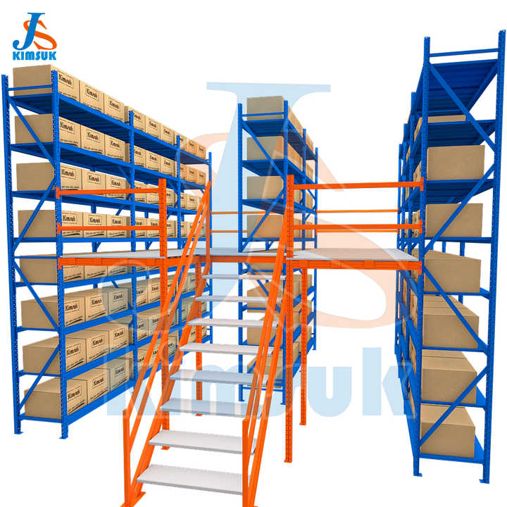Warehouse Mezzanine Platform Steel Mezzanine Rack System Industrial ...