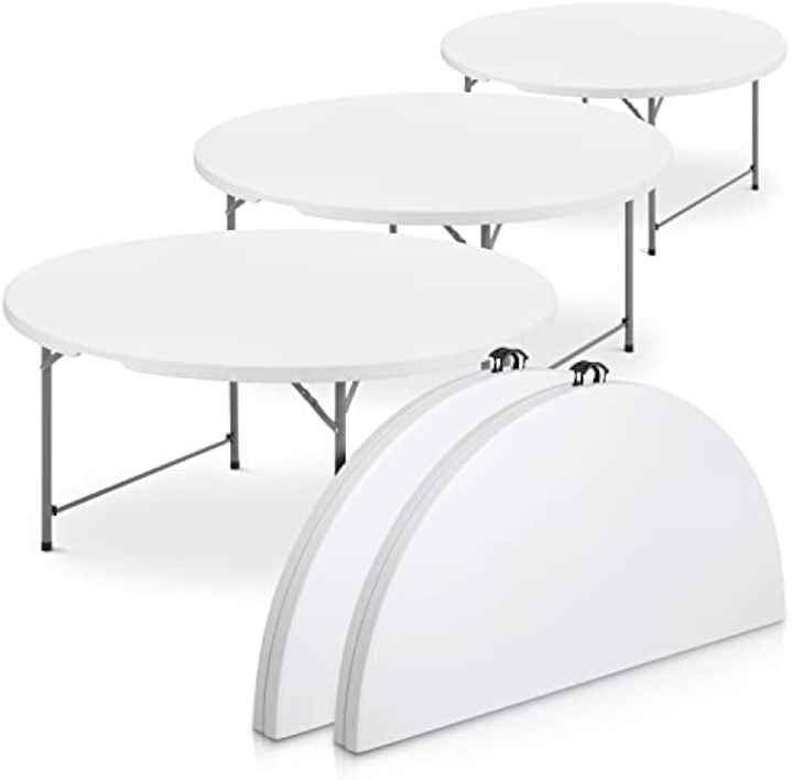 Wholesale Hdpe Round White Event Party Foldable Round Table Wedding ...