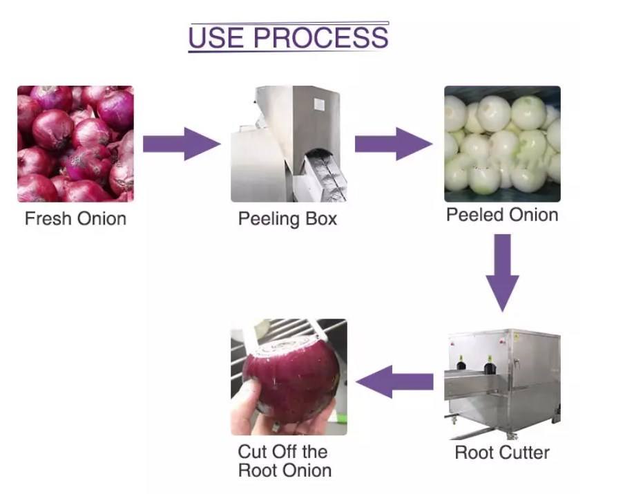 Commercial Automatic Onion Peeler & Root Cutter Machine Industrial Dry ...