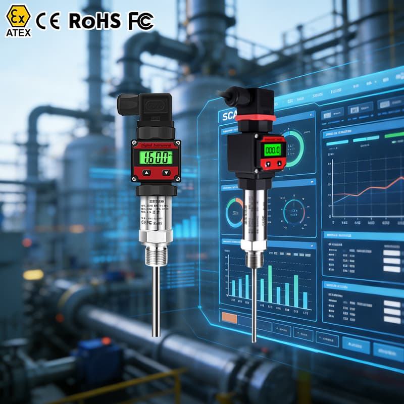 Rtd Digital Thermometer Rtd Temperature Pt100 Sensor Thermocouple to 4 ...